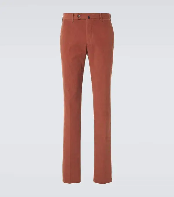 SLOWEAR Cotton Corduroy Straight Leg Trousers