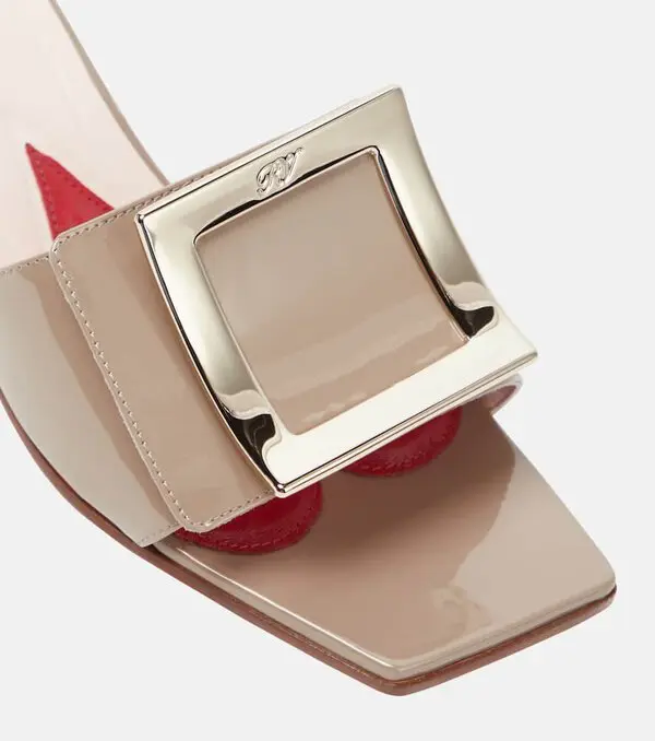 ROGER VIVIER Love Vivier Patent Leather Sandals