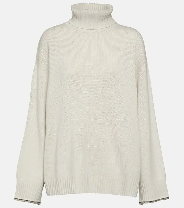 Brunello Cucinelli Wool, Cashmere, And Silk Turtleneck Sweater