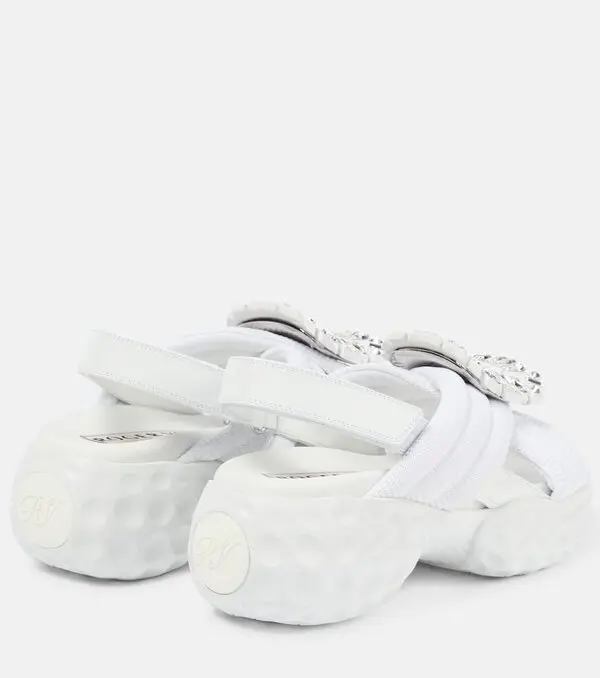 ROGER VIVIER Viv' Run Embellished Slingback Sandals