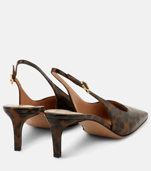 GIANVITO ROSSI 55 Patent Leather Slingback Pumps