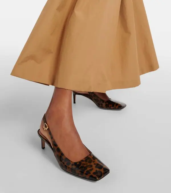 GIANVITO ROSSI 55 Patent Leather Slingback Pumps