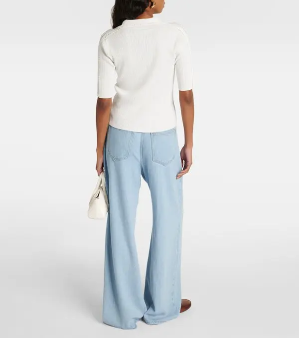 FRAME Ribbed Knit Top