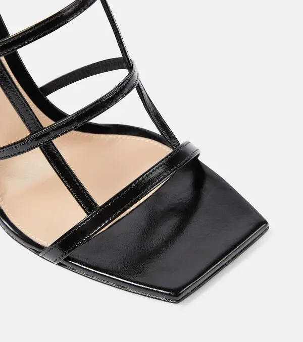 GIANVITO ROSSI Mondry 95 Leather Sandals - Black