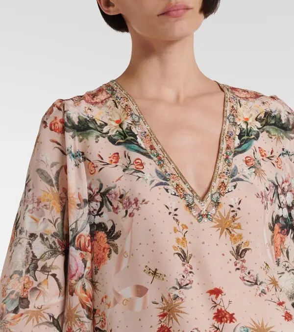 Camilla Floral Silk Blouse