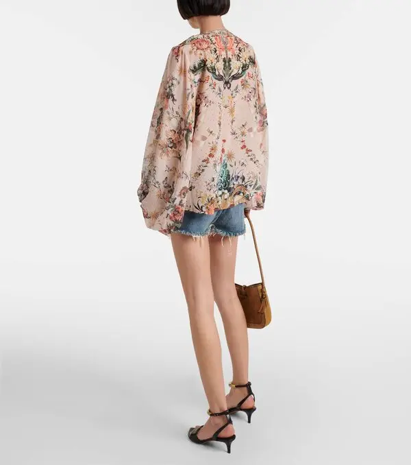Camilla Floral Silk Blouse
