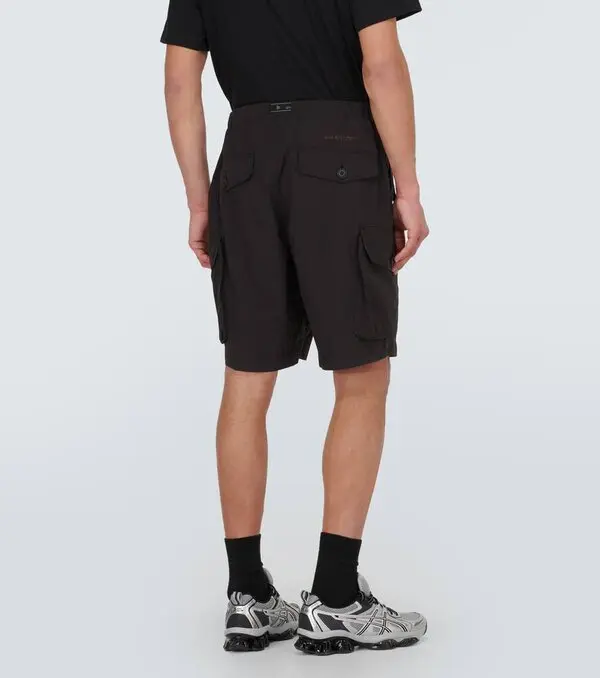 AND WANDER Oversized Cargo Shorts - Black