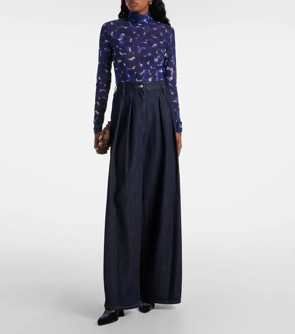Dries Van Noten High-rise Wide-leg Jeans - Blue