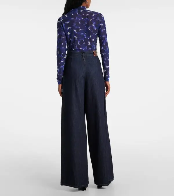 Dries Van Noten High-rise Wide-leg Jeans - Blue