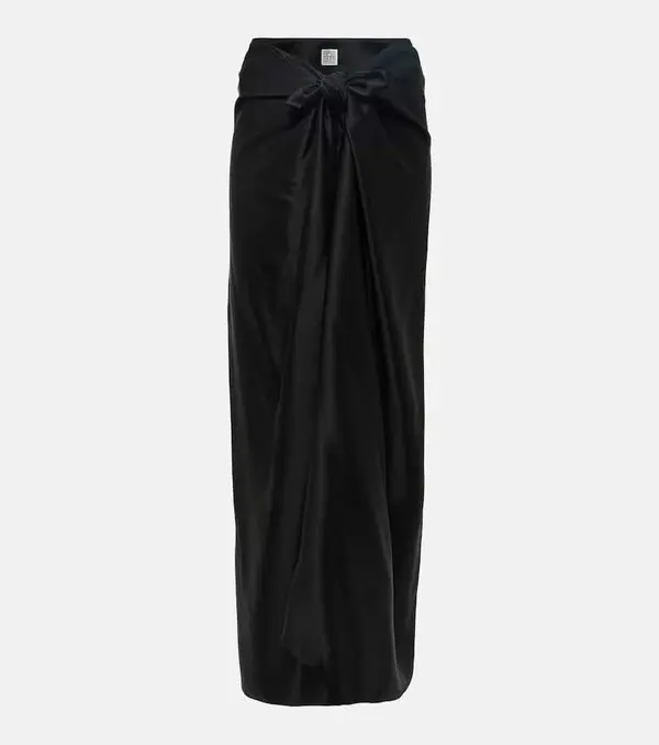 TOTEME Knot-detail Maxi Skirt - Black