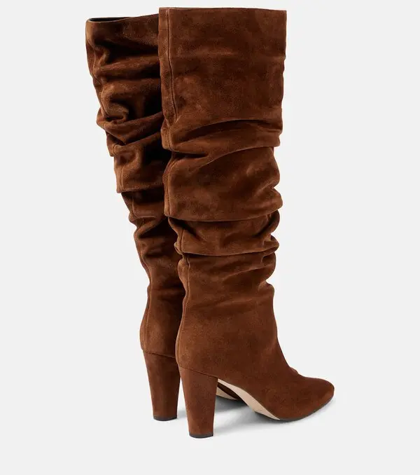 Manolo Blahnik Calasso 90 Suede Knee-high Boots - Brown