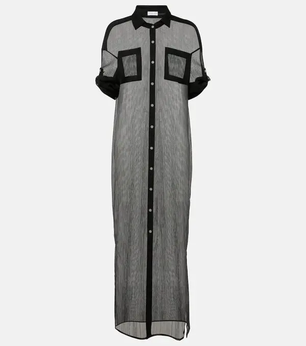 Jade Swim Mika Mesh Shirt Dress - Black