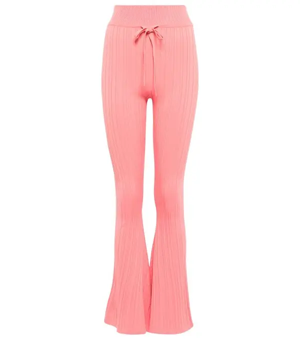 Live The Process Super Flare Ribbed Knit Pants
