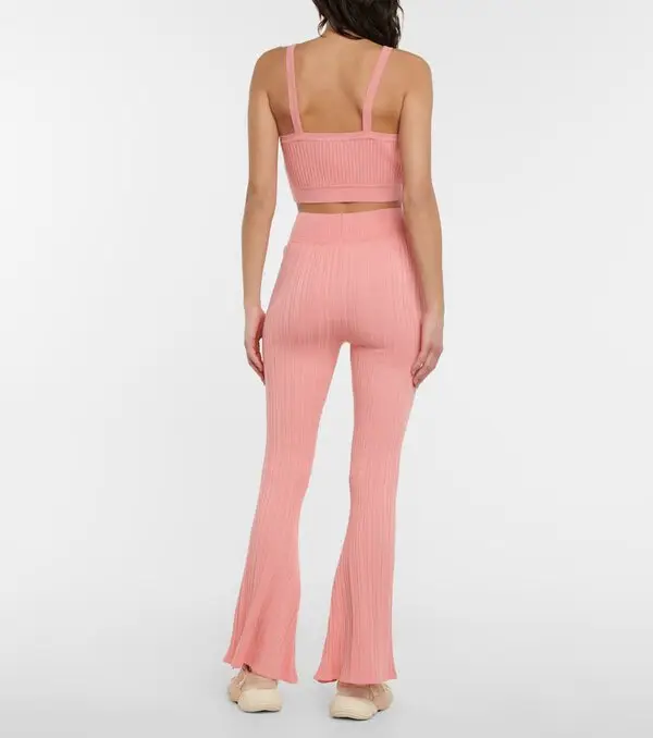 Live The Process Super Flare Ribbed Knit Pants