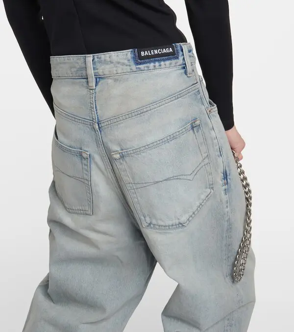 Balenciaga Mid-rise Wide-leg Jeans