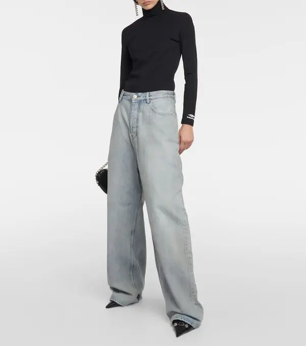 Balenciaga Mid-rise Wide-leg Jeans