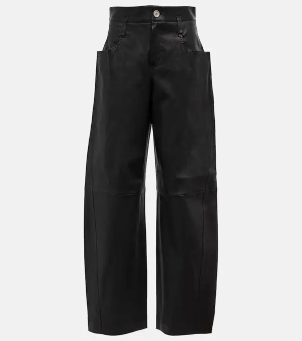 Stouls Cassidy High-rise Wide-leg Suede Pants