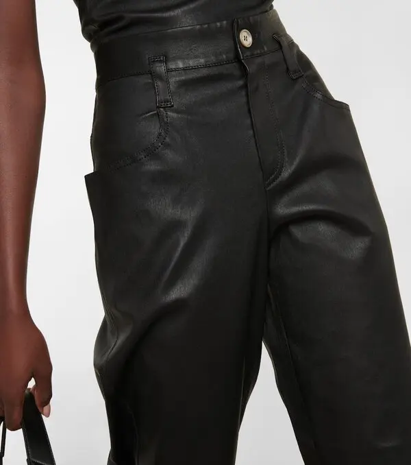 Stouls Cassidy High-rise Wide-leg Suede Pants