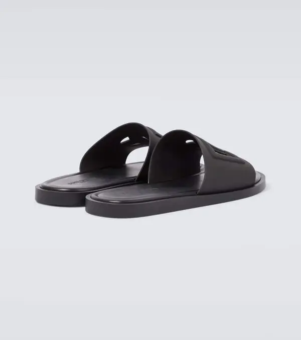 Dolce & Gabbana Dg Cutout Slides - Black
