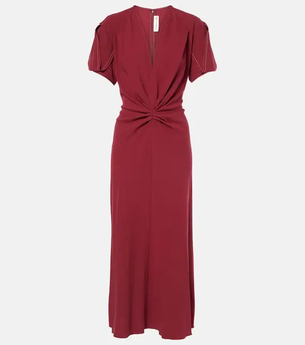 Victoria Beckham Wool-blend Midi Dress - Red