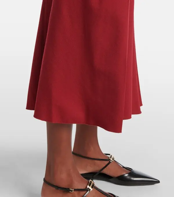 Victoria Beckham Wool-blend Midi Dress - Red