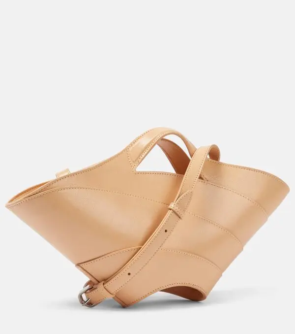 Alaïa Khaima Small Leather Tote Bag