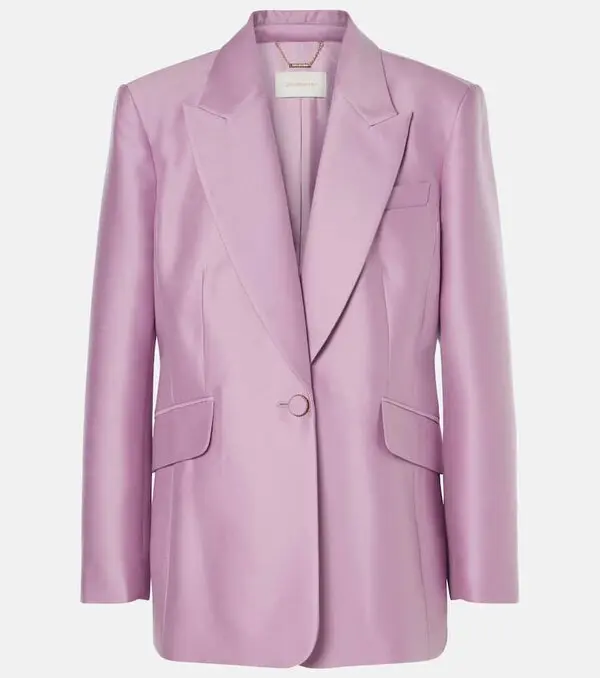 Zimmermann Tailored Wool And Silk Jacket - Purple