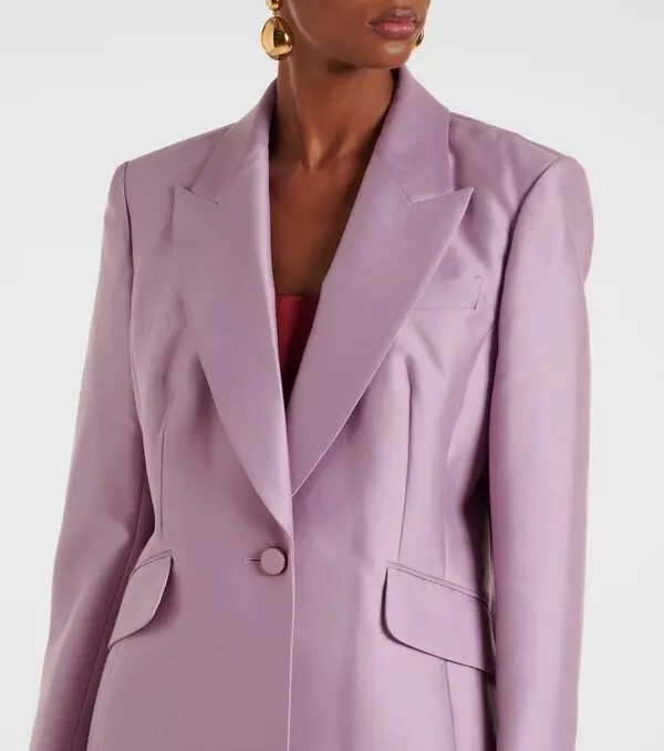 Zimmermann Tailored Wool And Silk Jacket - Purple