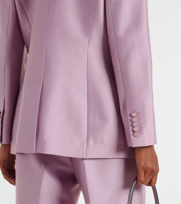 Zimmermann Tailored Wool And Silk Jacket - Purple