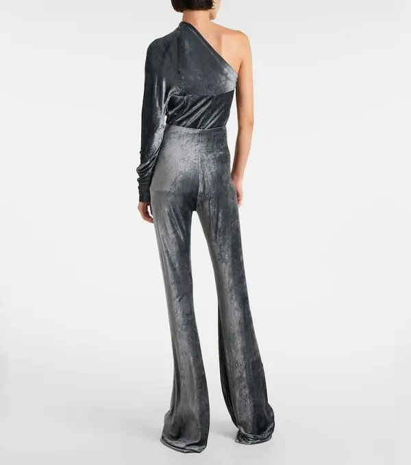 Rick Owens High-rise Velvet Flared Pants