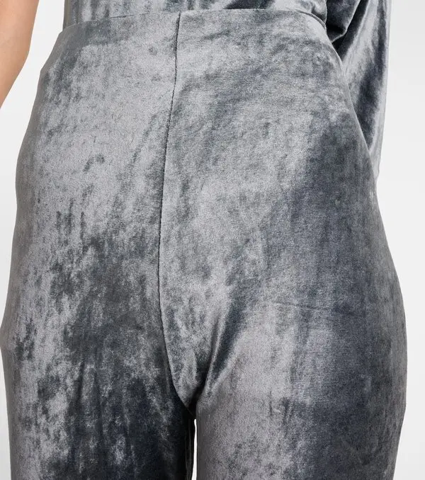 Rick Owens High-rise Velvet Flared Pants