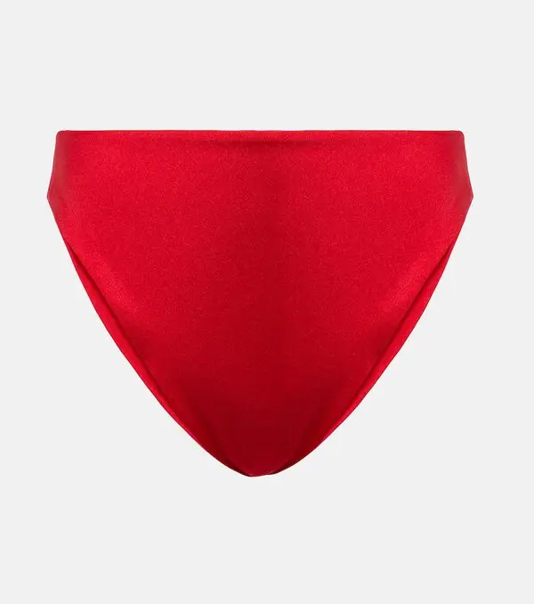 Jade Swim Incline High-rise Bikini Bottom - Red