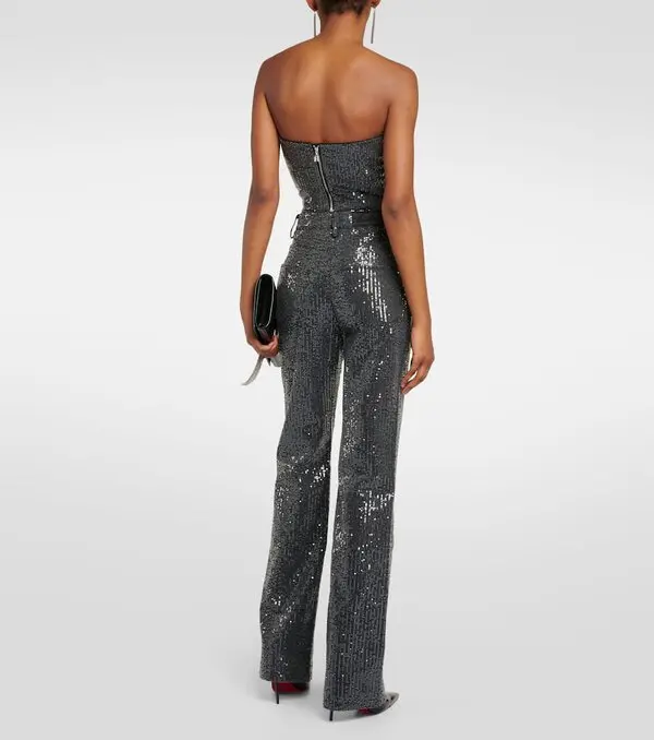 ROTATE BY BIRGER CHRISTENSEN Twill Sequined Tube Top