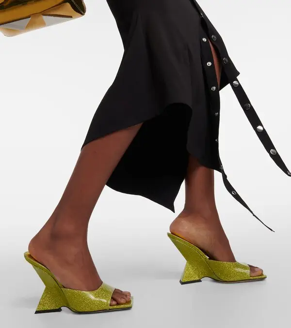 Attico Cheope Glitter Mules