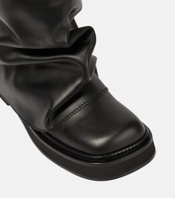Attico Robin Leather Combat Boots