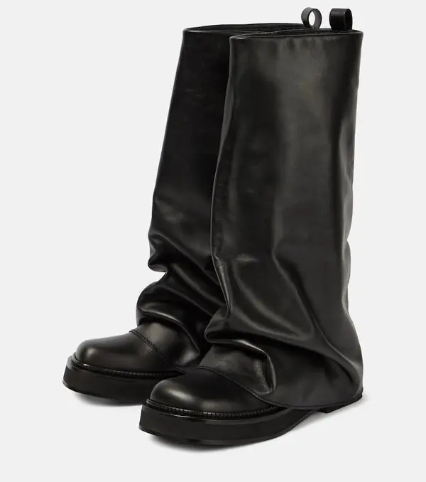 Attico Robin Leather Combat Boots