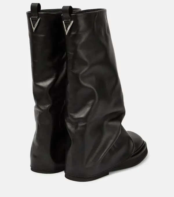 Attico Robin Leather Combat Boots