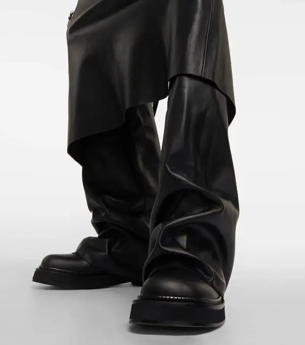 Attico Robin Leather Combat Boots