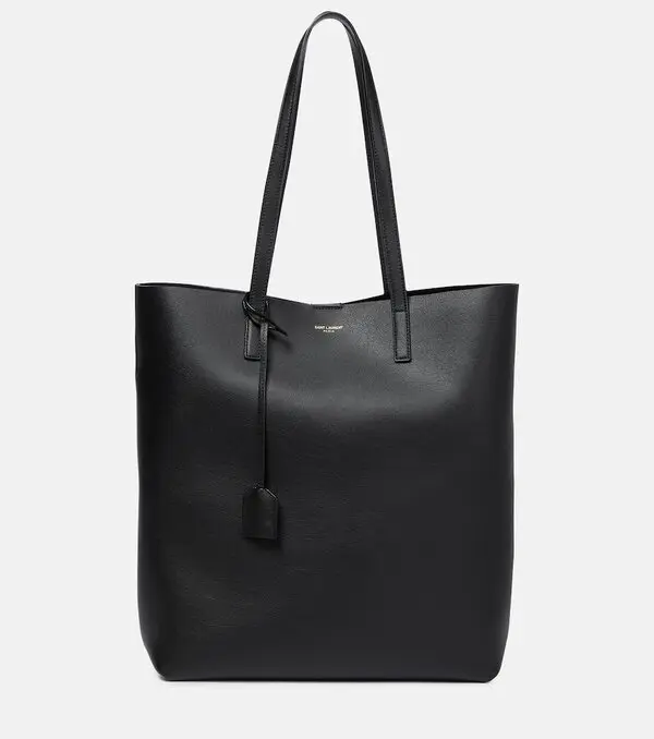 Saint Laurent Shopping N/s Leather Tote Bag - Black