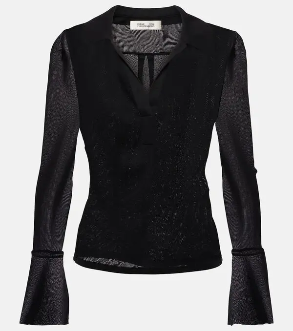Diane Von Furstenberg Mackenzie Mesh Top