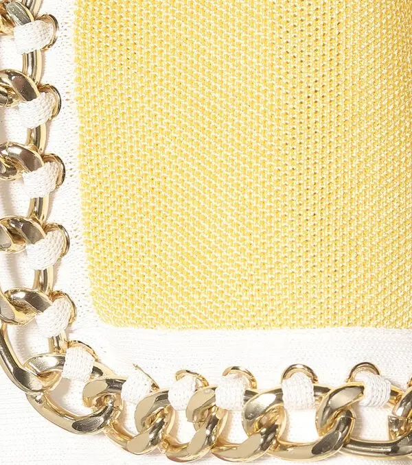 Balmain Chain-link Knit Cropped Jacket
