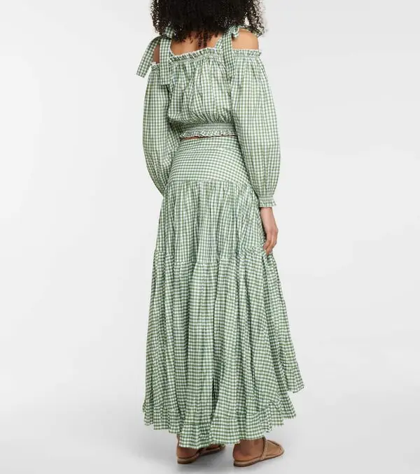 ALEXANDRA MIRO Gingham Crop Top