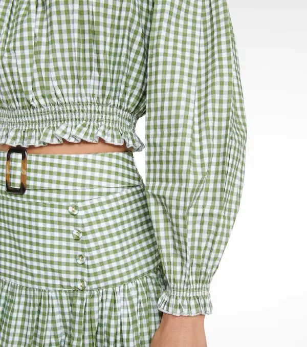 ALEXANDRA MIRO Gingham Crop Top