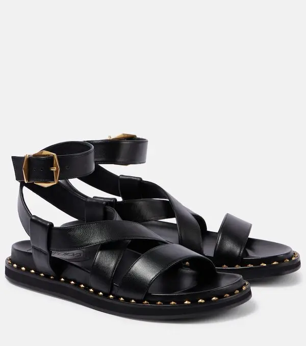 JIMMY CHOO Blaise Leather Sandals