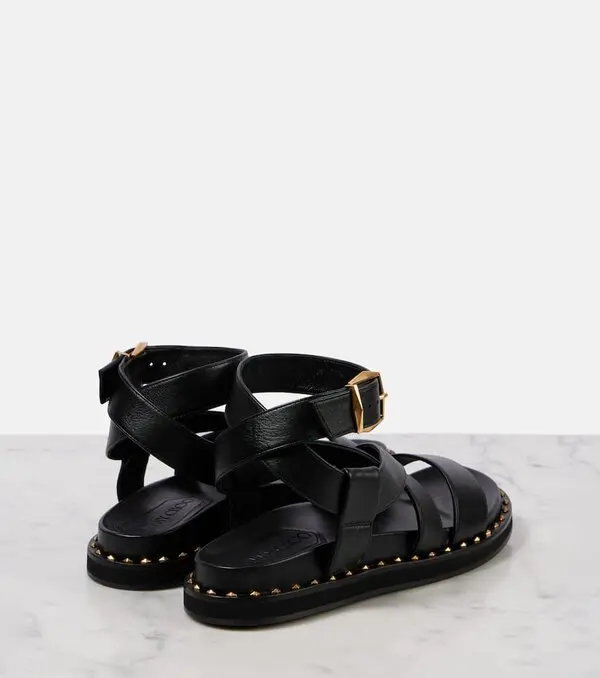 JIMMY CHOO Blaise Leather Sandals