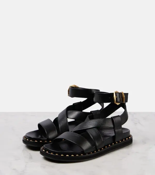 JIMMY CHOO Blaise Leather Sandals