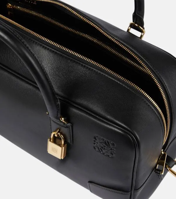 Loewe Amazona 28 Leather Top-handle Bag - Black