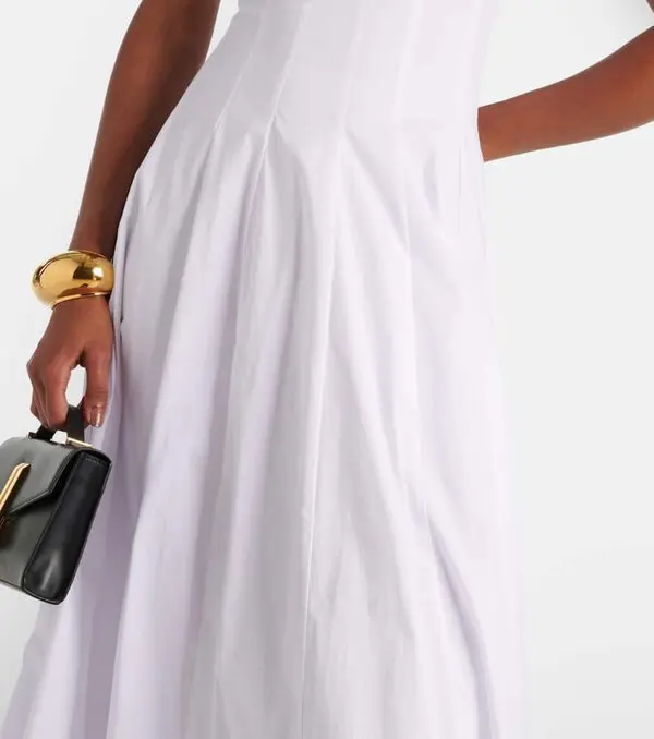 Staud Wells Cotton Poplin Maxi Dress - White