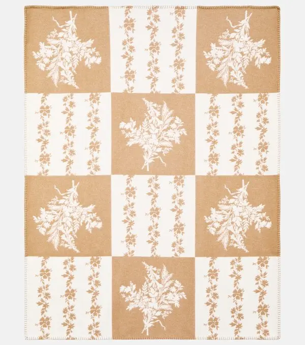 Erdem Wool-blend Blanket - Brown