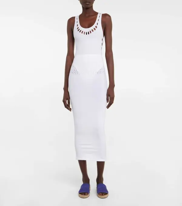 Alaïa Cutout Technical Midi Skirt
